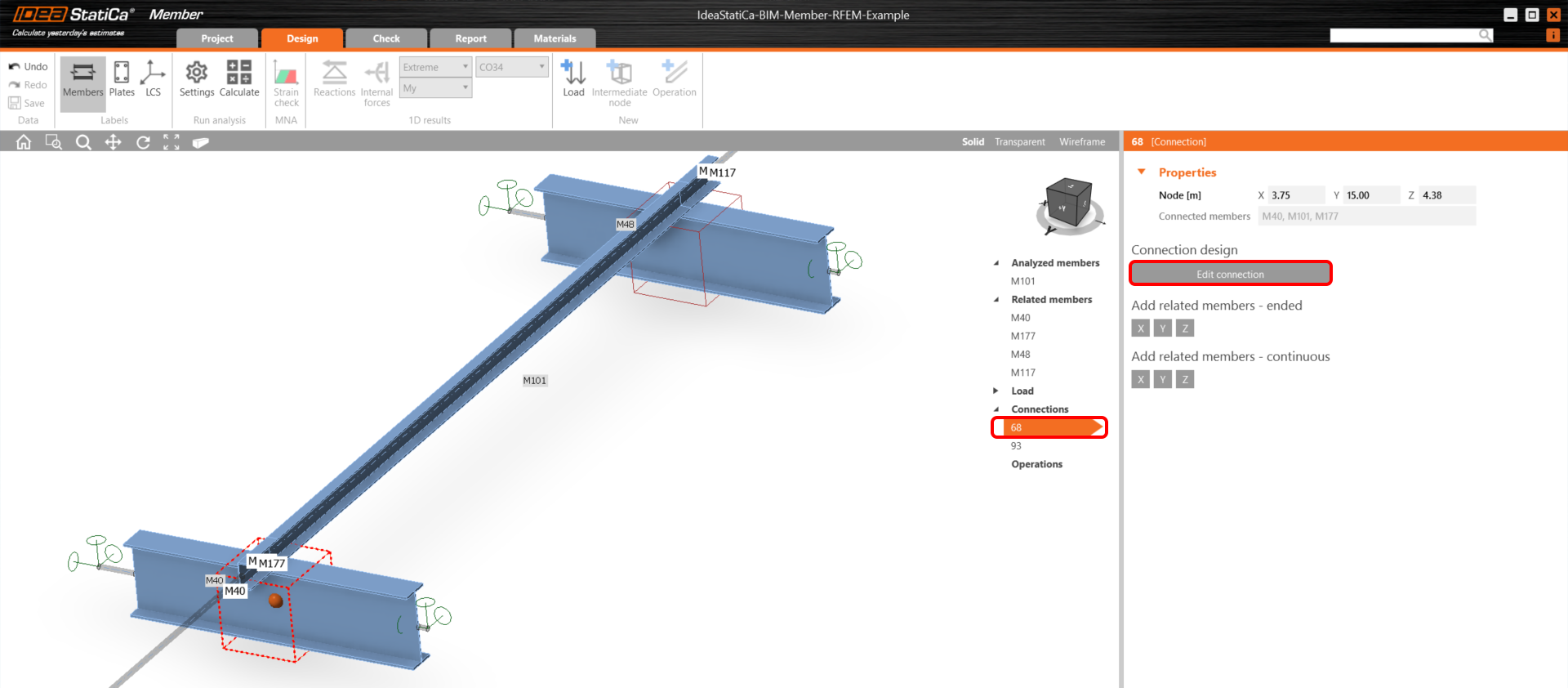 RFEM/RSTAB BIM link for steel member design (EN) | IDEA StatiCa